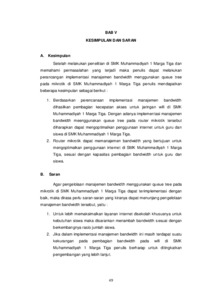 IMPLEMENTASI MANAJEMEN BANDWIDTH MENGGUNAKAN QUEUE TREE PADA MIKROTIK DI SMK MUHAMMADIYAH 1 ...
